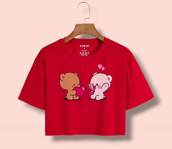 RED CROP TEE PAIRS – SHOPME360